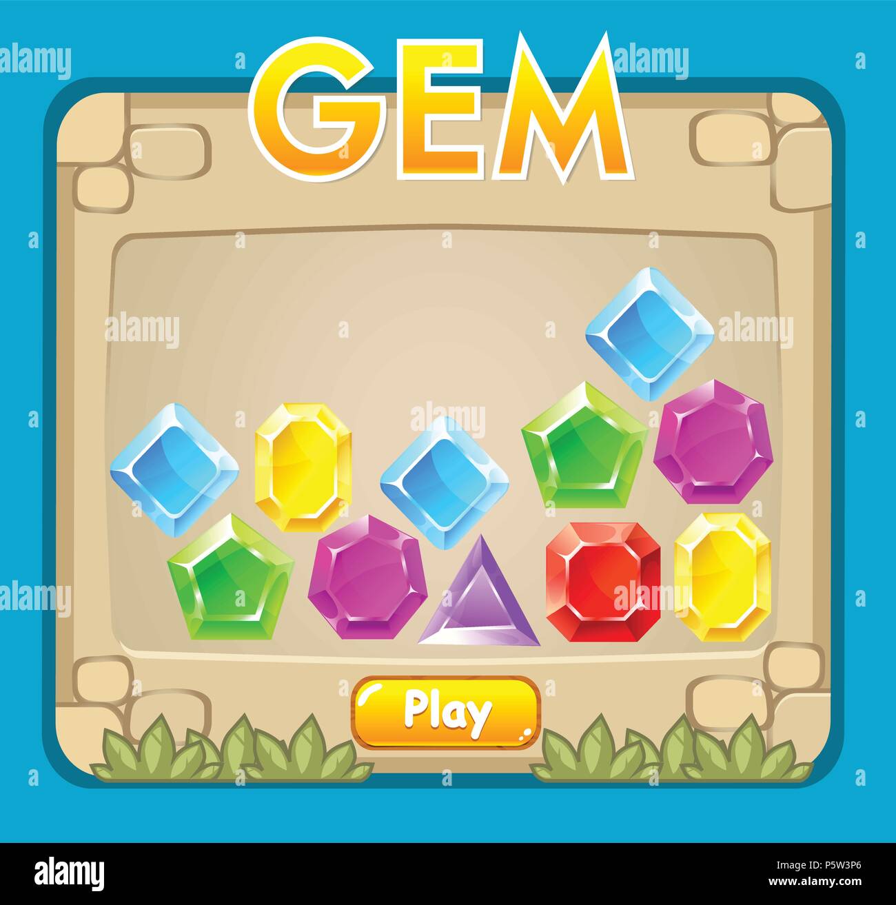 Game interface. Gems icon collection Stock Vector Image & Art - Alamy