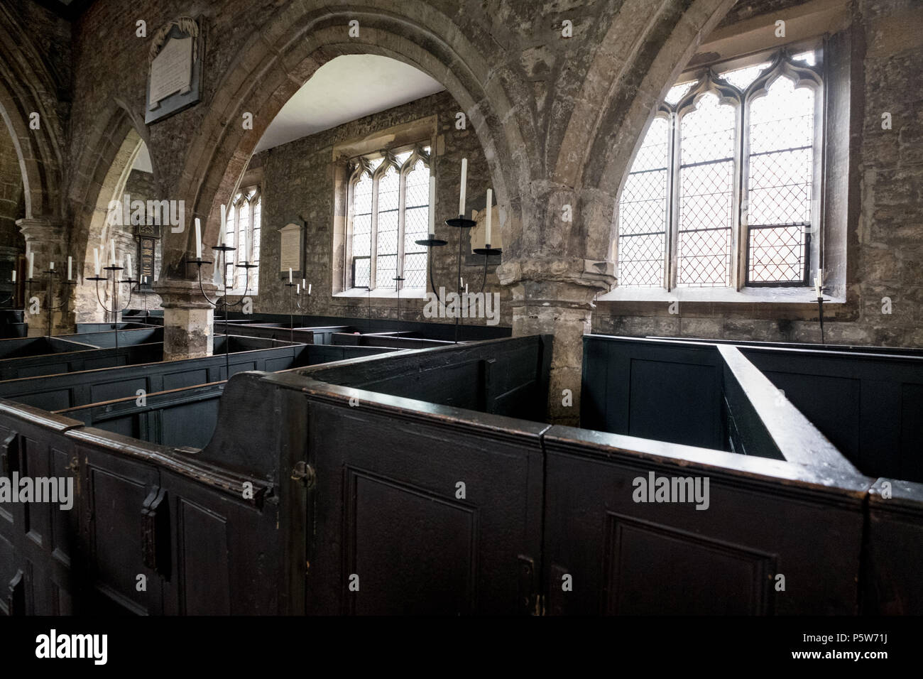 Interior of Holy Trinity Church, Goodramgate, York UK. Photo shows the ...