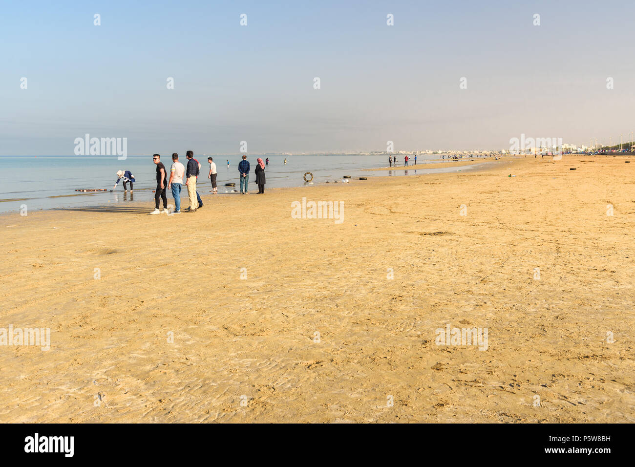 Bandar Ganaveh, Bushehr Province, Iran - March 27, 2018: Iranian people ...