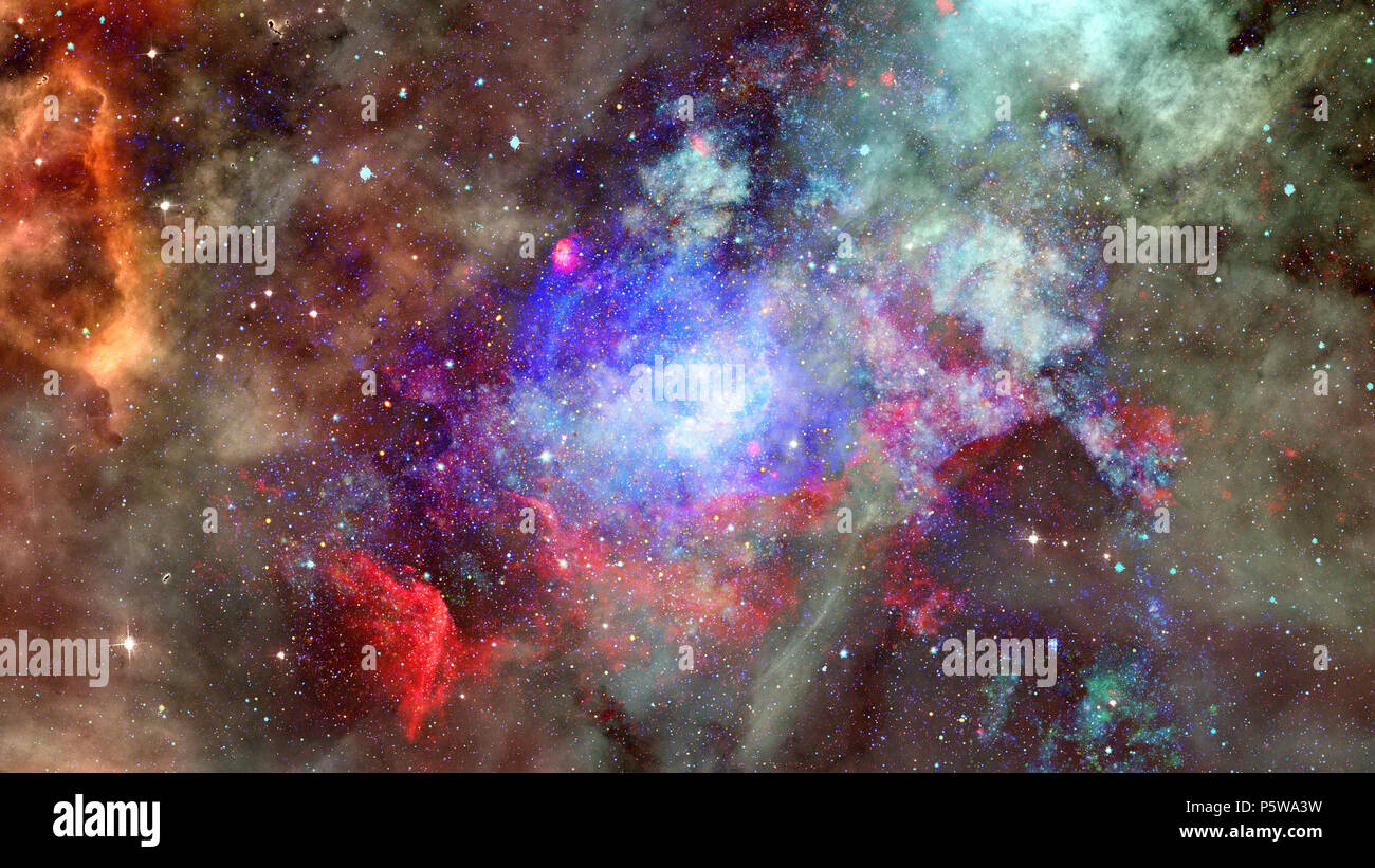 Nebula and stars in outer space. Elements of this image furnished by ...