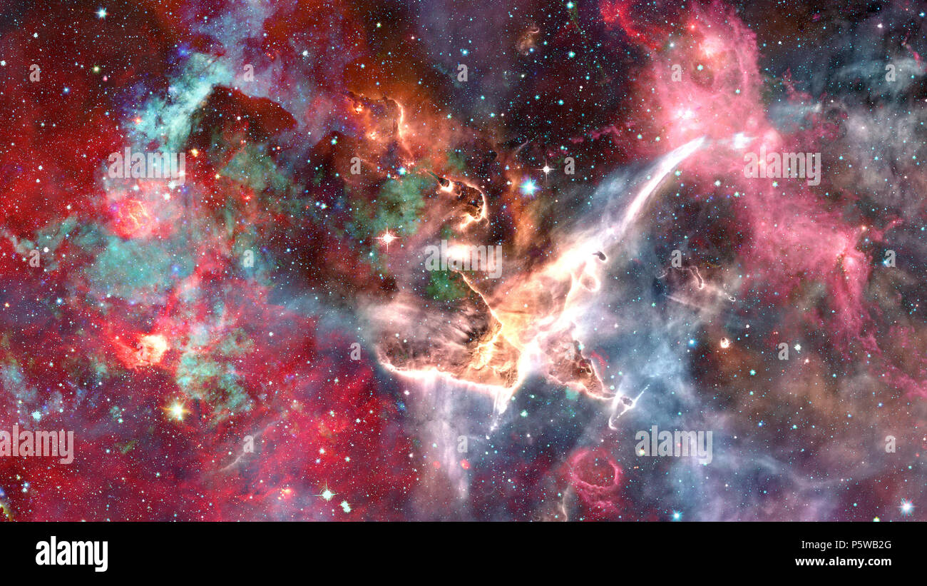 Nebula and stars in outer space. Elements of this image furnished by ...
