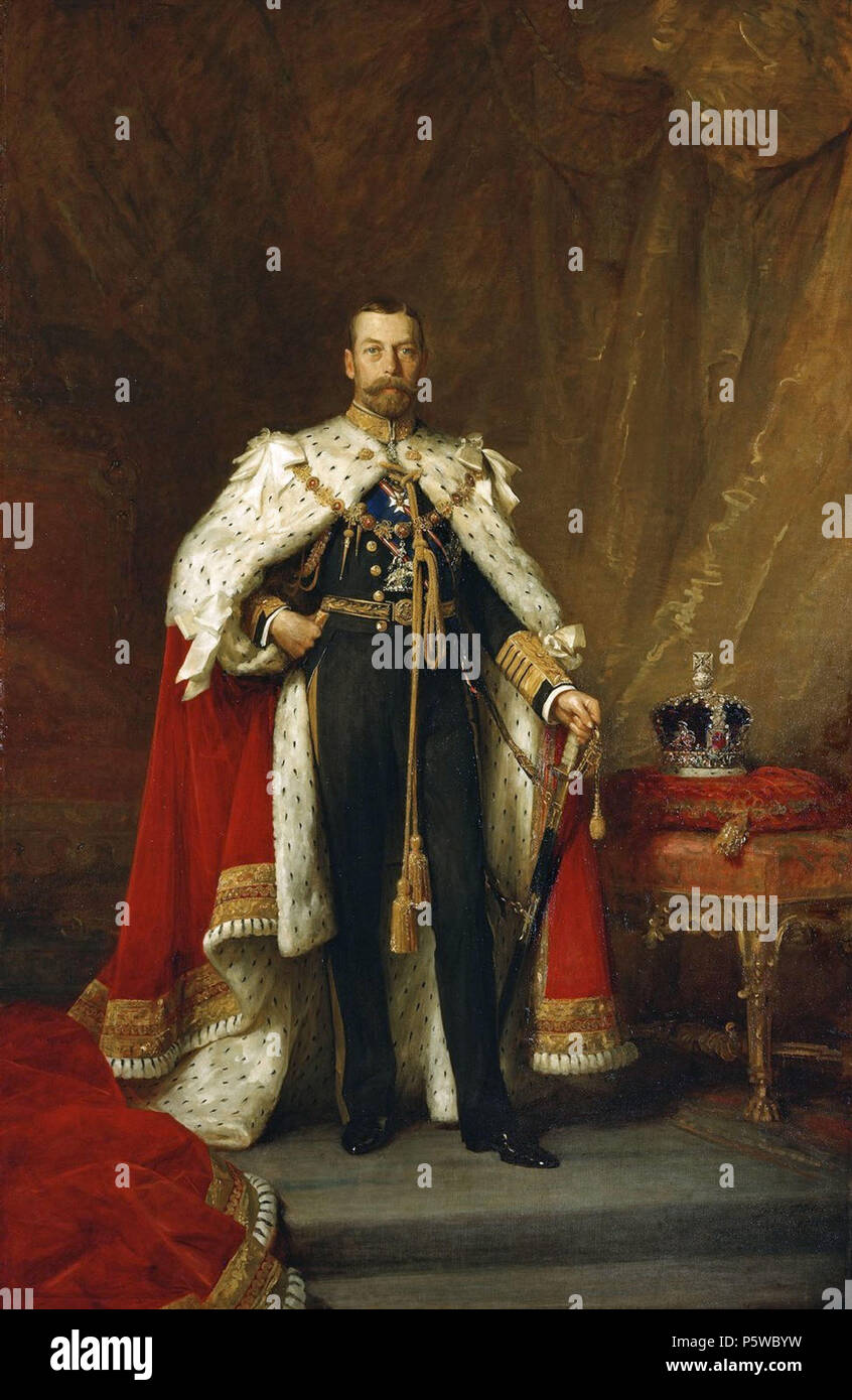 King George V portrait Stock Photo - Alamy