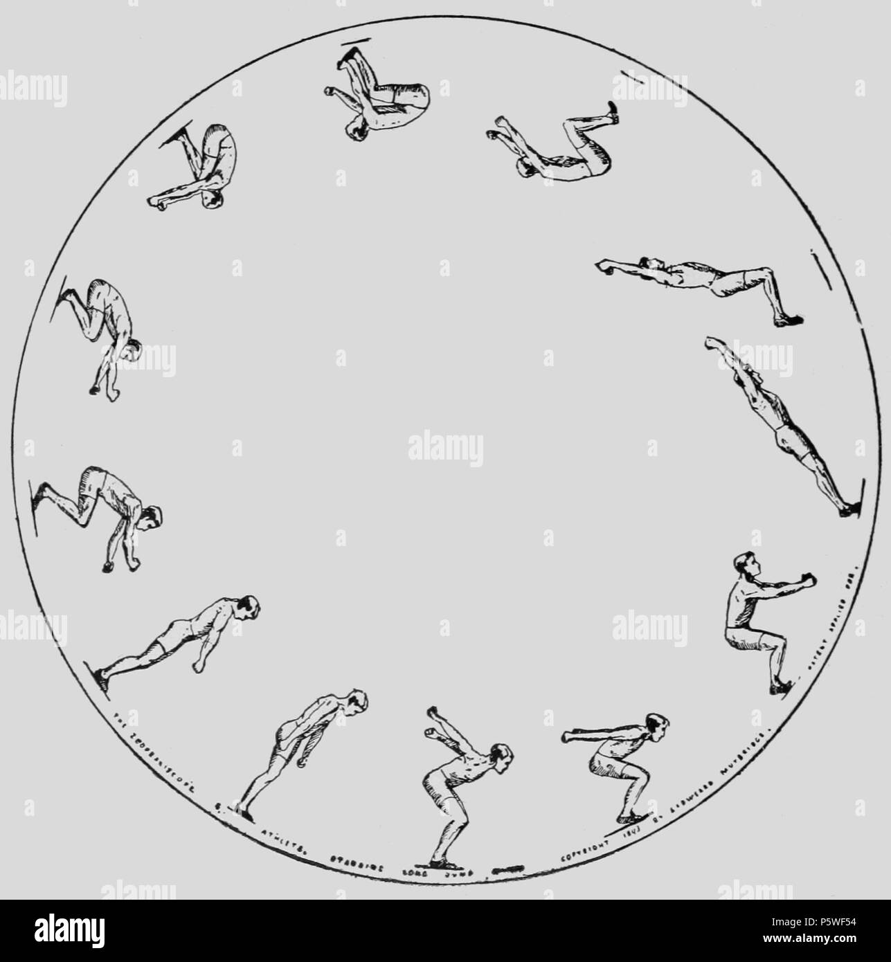 Standing long jump Black and White Stock Photos & Images - Alamy