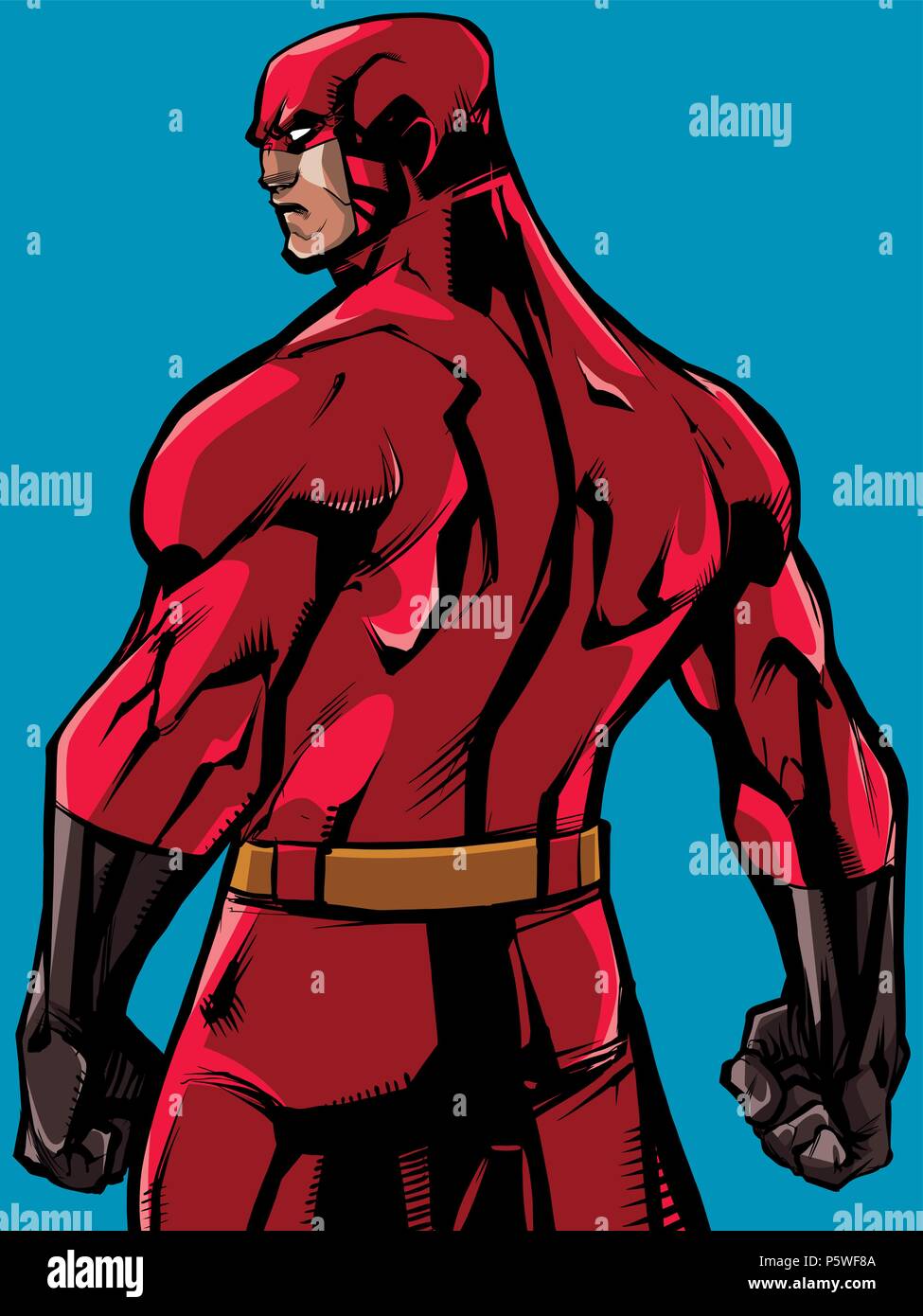 Male back muscles white background Stock Vector Images - Alamy