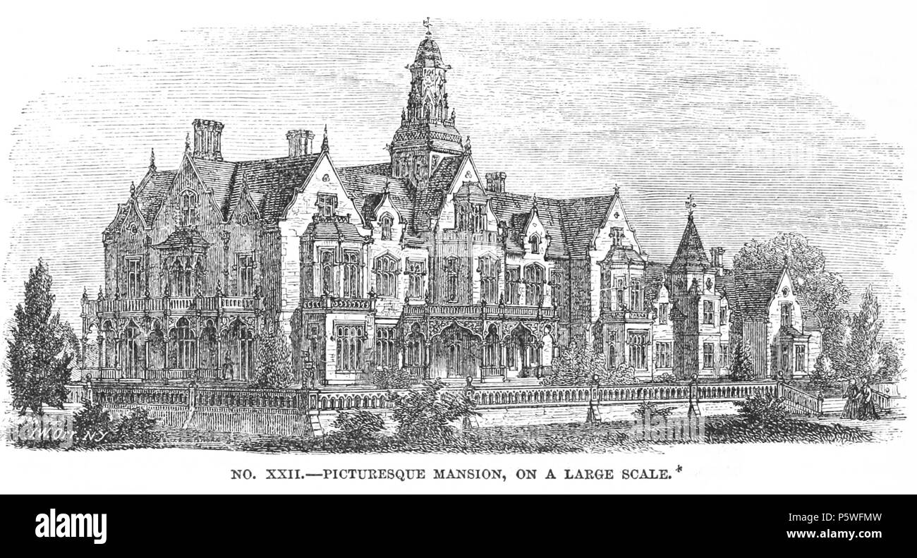 440 Design for a Picturesque Mansion on a Large Scale by Calvert Vaux ...