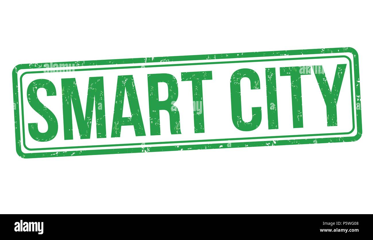 Smart city grunge rubber stamp on white background, vector illustration ...