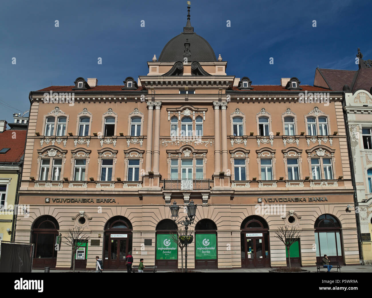 Restored 19th century building in center of Novi Sad, Serbia Stock ...
