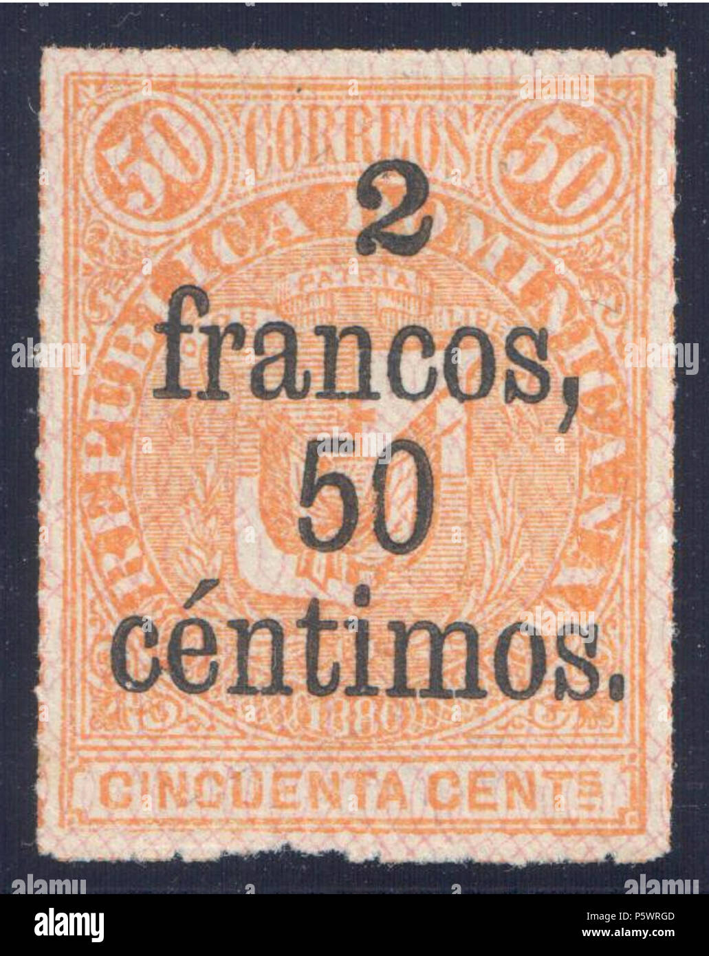 N/A. English: Dominican Republic 1883 Sc. #84, mint. 1883. Government ...