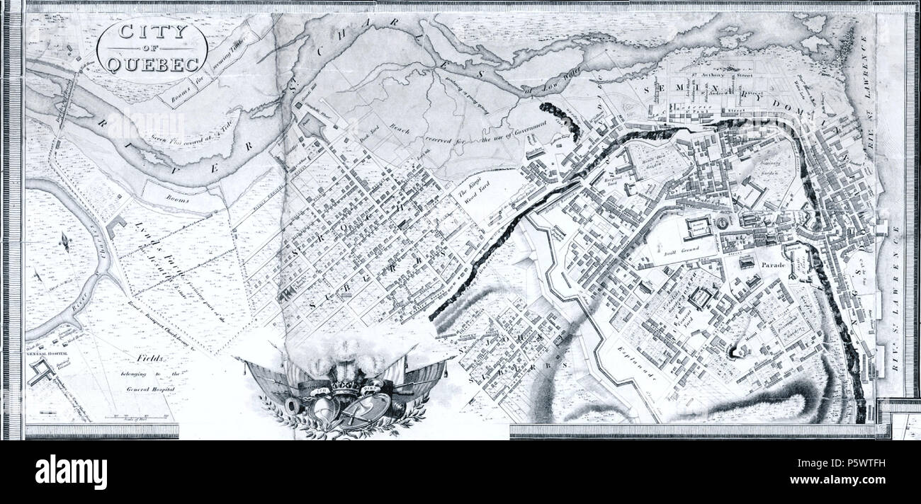 Map of quebec city hi-res stock photography and images - Alamy