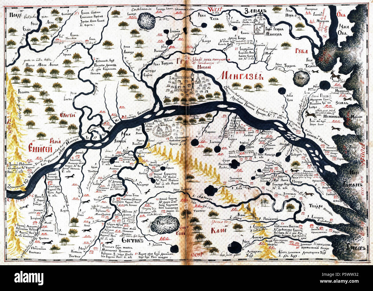 Siberia map hi-res stock photography and images - Alamy
