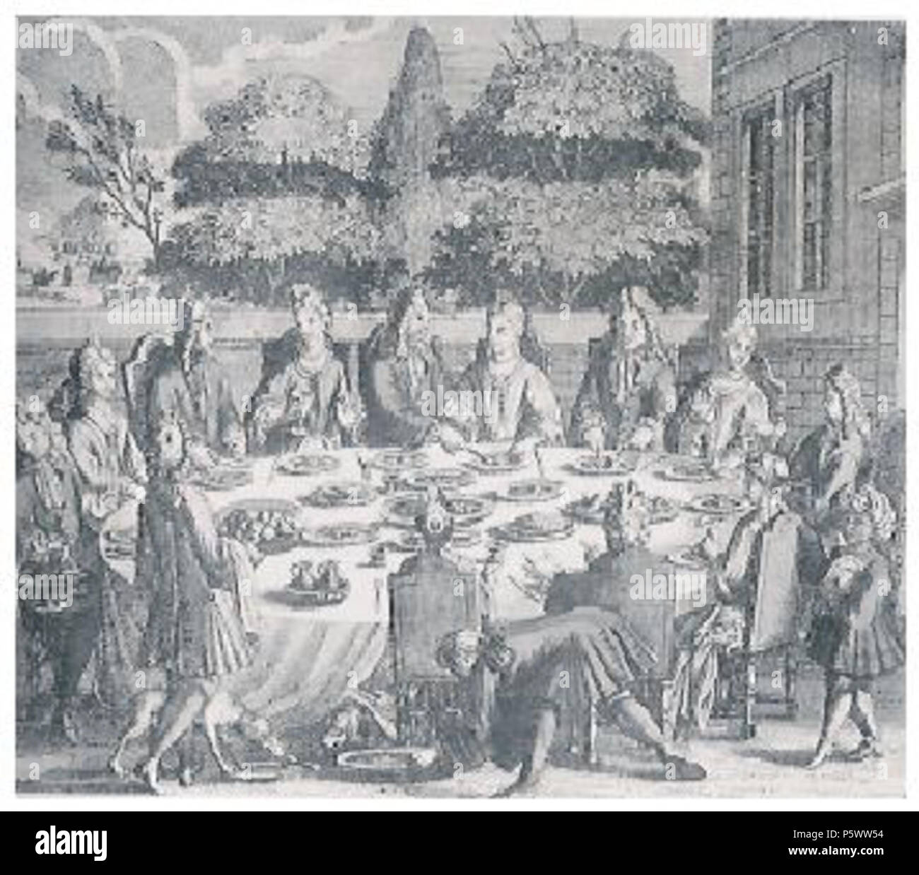 471 Drawing of a meal prepared by François Vatel for the Prince of ...