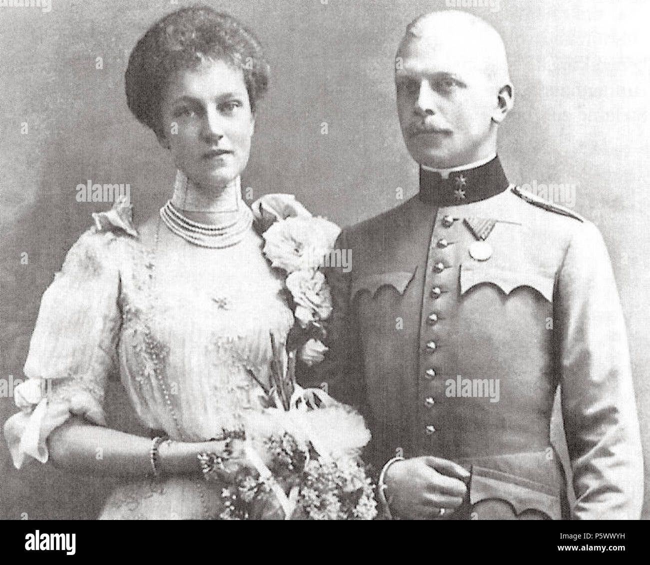 N/A. English: Archduchess Elisabeth Marie of Austria and Prince Otto zu Windisch-Graetz on the ...