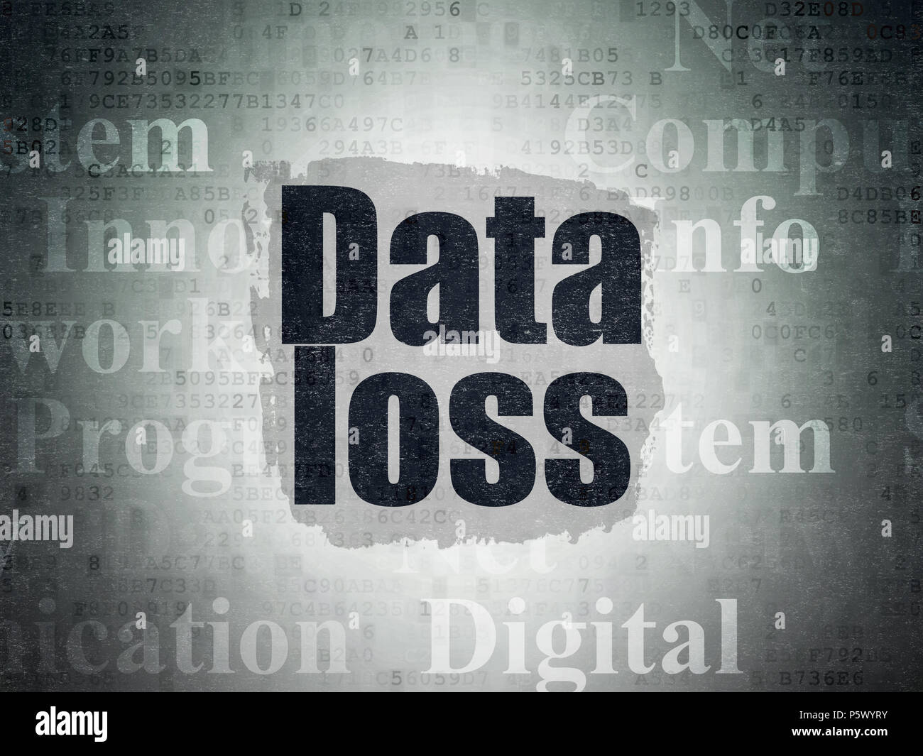 Information concept: Data Loss on Digital Data Paper background Stock ...