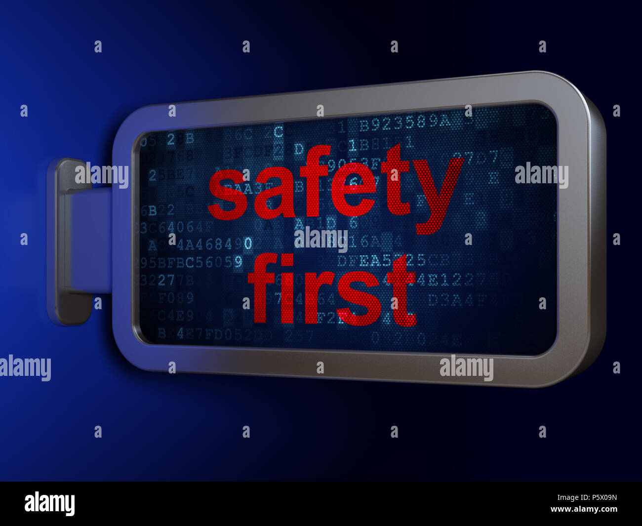 Safety concept: Safety First on billboard background Stock Photo - Alamy