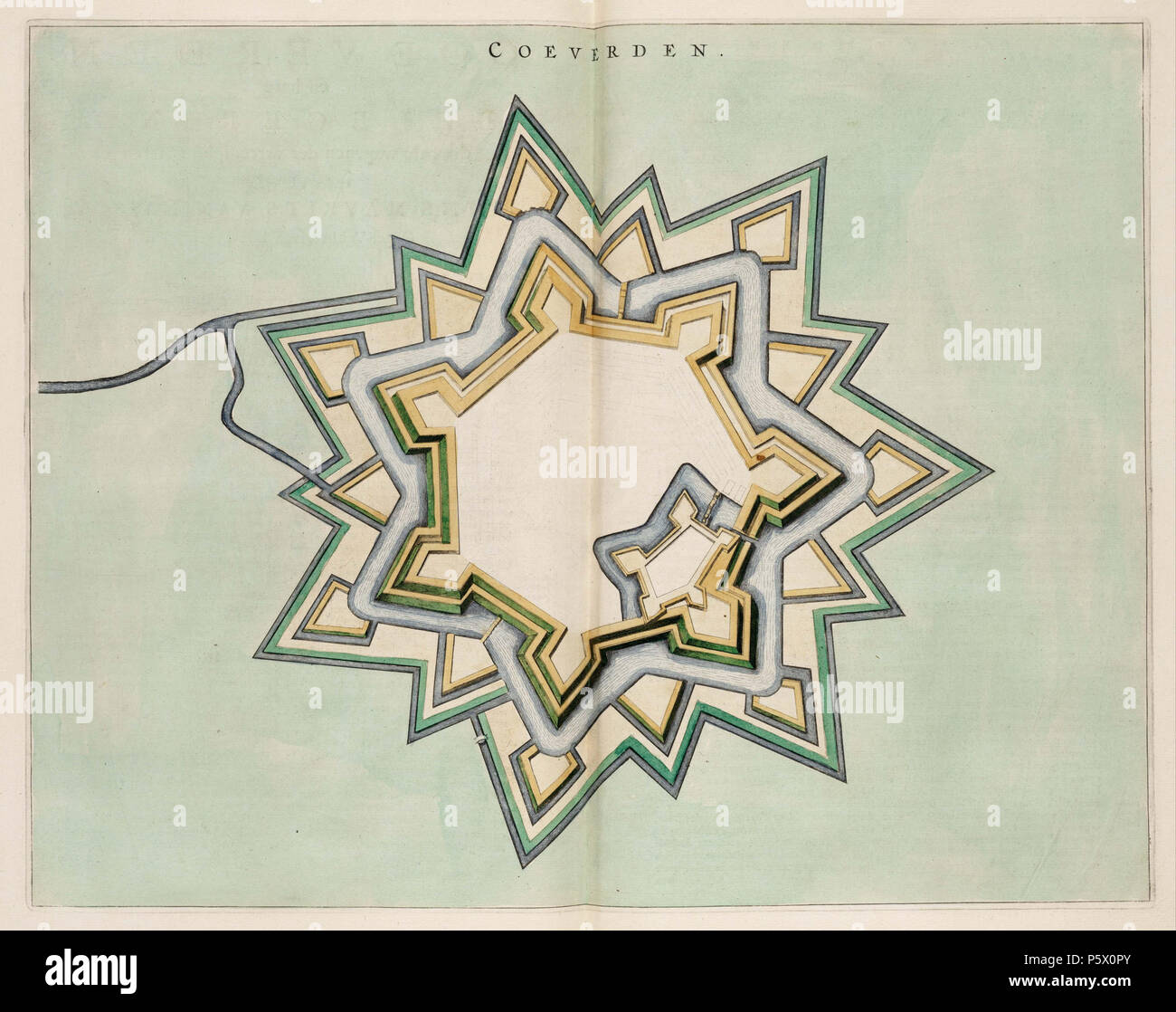 N/A. English: Map of the fortified city of Coevorden . 1649. Unknown ...