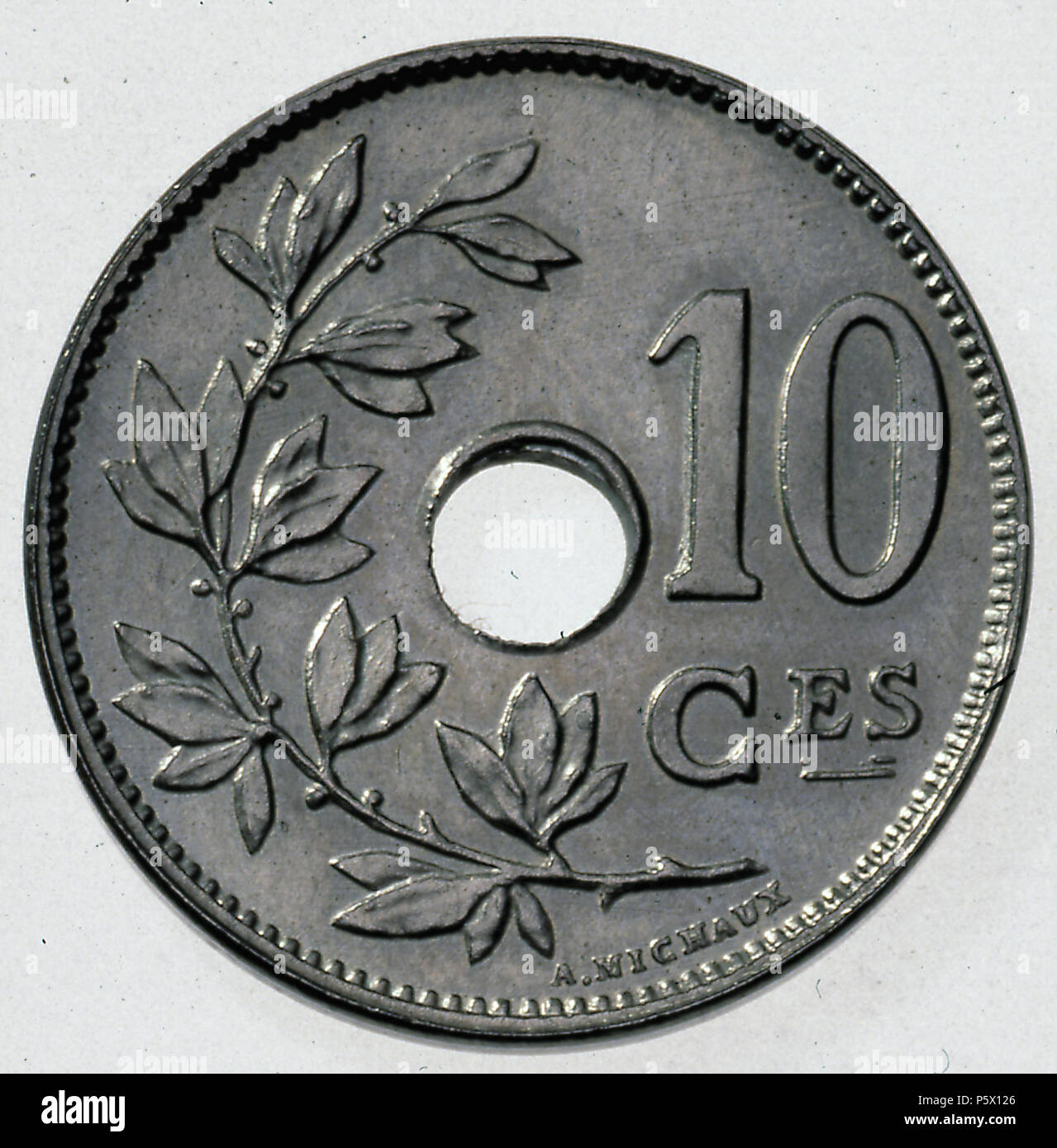 364 Coin BE 10c Albert I rev FR 44 Stock Photo - Alamy