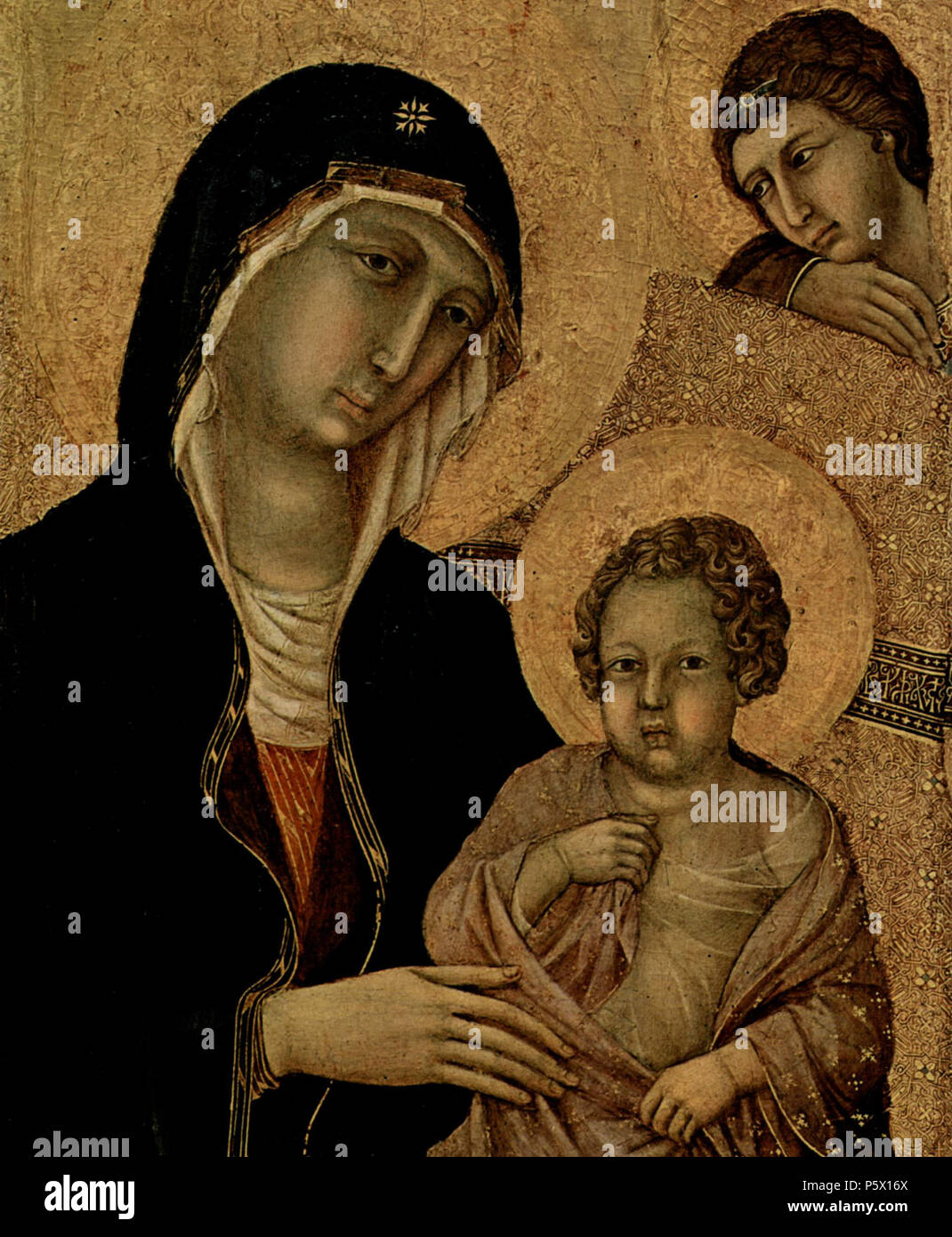 Deutsch: Maestà, Altarretabel des Sieneser Doms, Vorderseite, Haupttafel mit Maestà, Szene ...