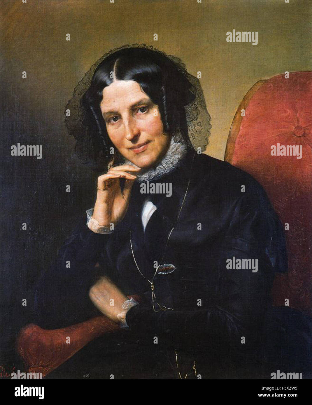 Portrait of Ernesta Legnani Bisi 1843. N/A 489 E Sala Ernesta Stock ...