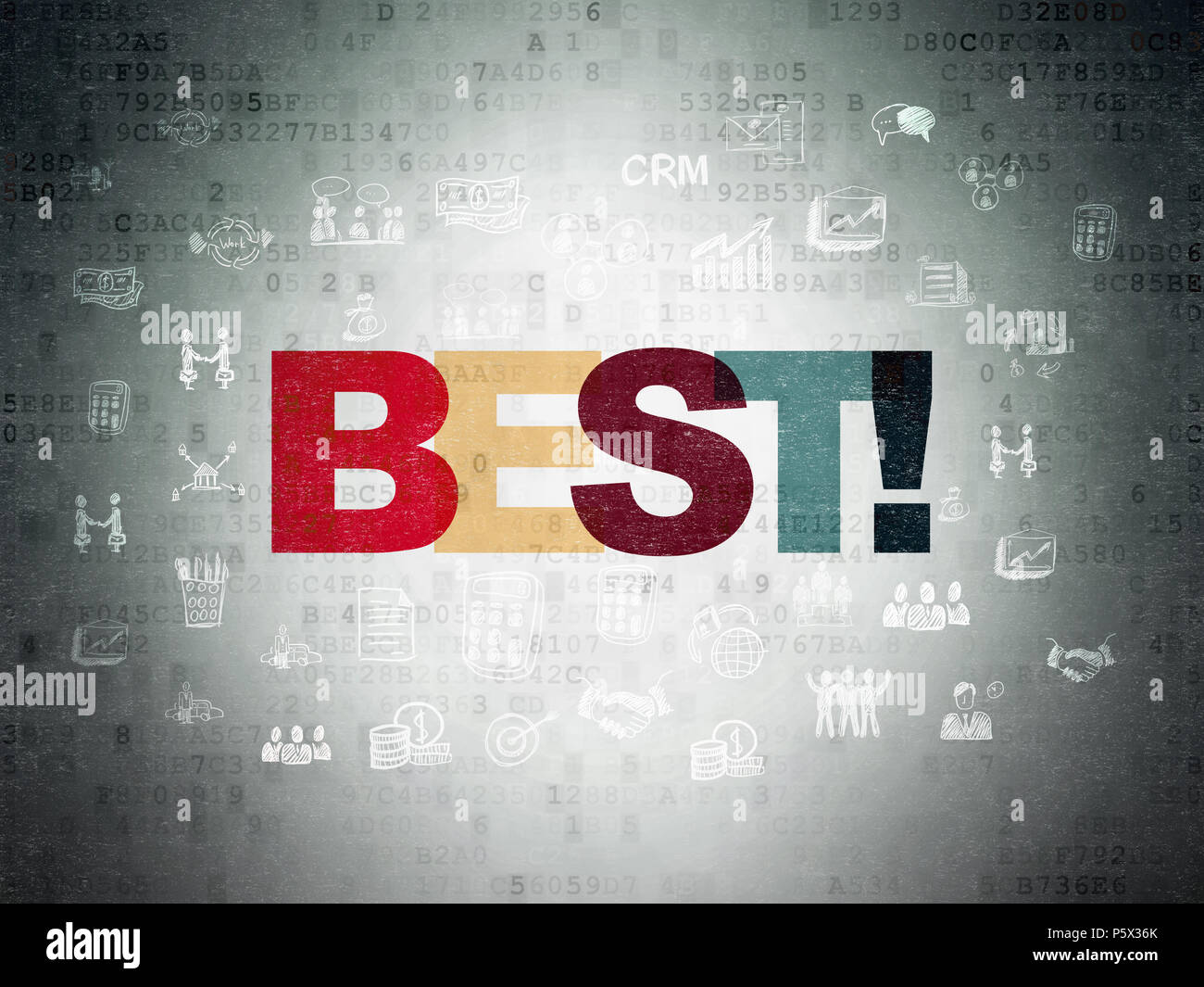 Business concept: Best! on Digital Data Paper background Stock Photo - Alamy
