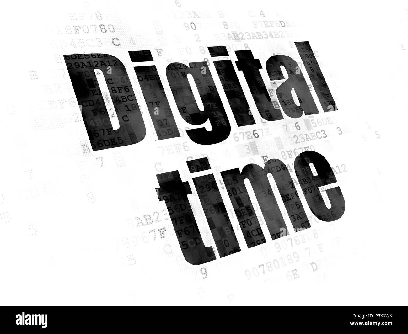Digital time display Black and White Stock Photos & Images - Alamy