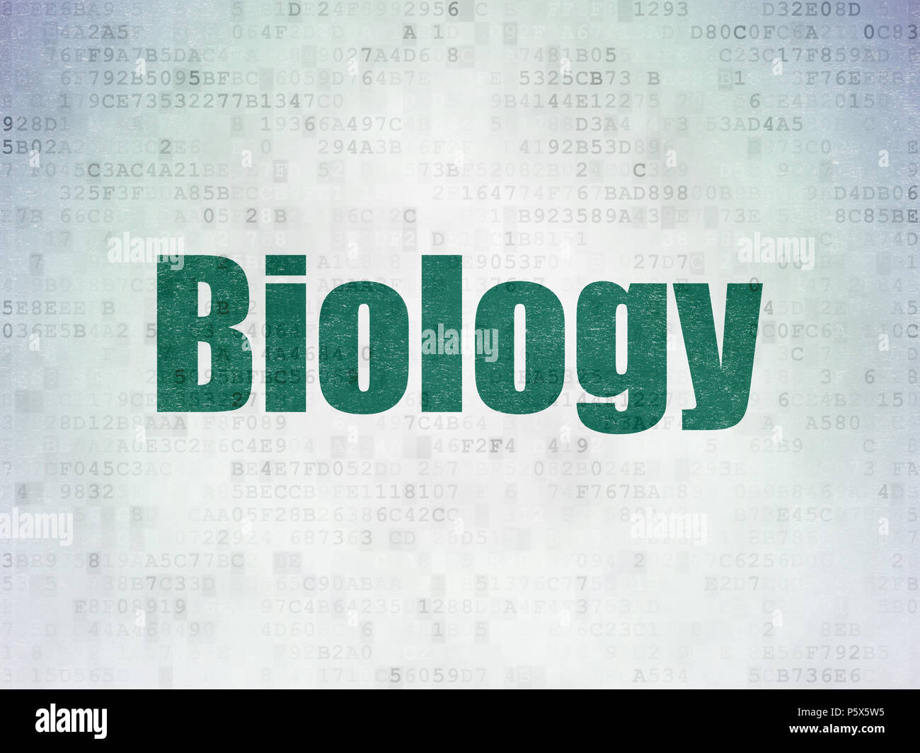 Learning concept: Biology on Digital Data Paper background Stock Photo ...
