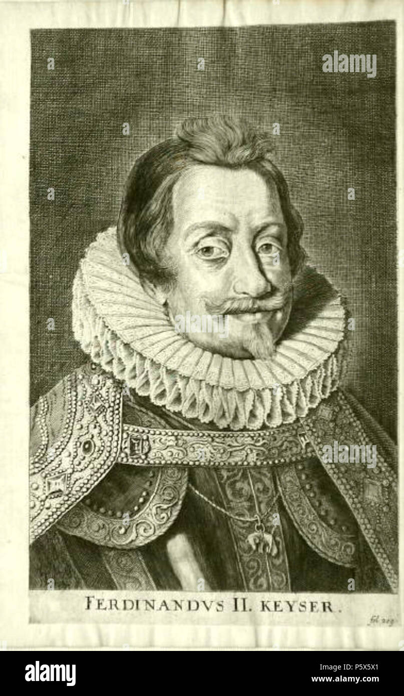 N/A. English: Emperor Ferdinand II . 1667. Creator:Cornelius Hazart 380 ...