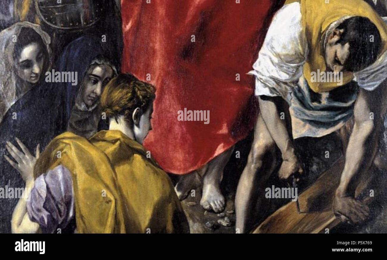 N/A. Español: Detalle del cuadro El Expolio, pintado por El Greco y ...
