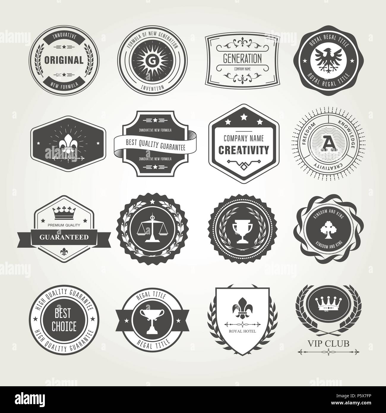 Circle badges hi-res stock photography and images - Alamy