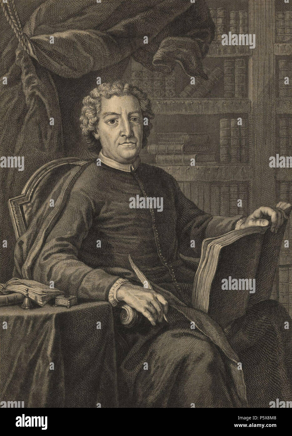 455 Diogo Barbosa Machado (Henri Simon Thomassin, c. 1730) (cropped ...