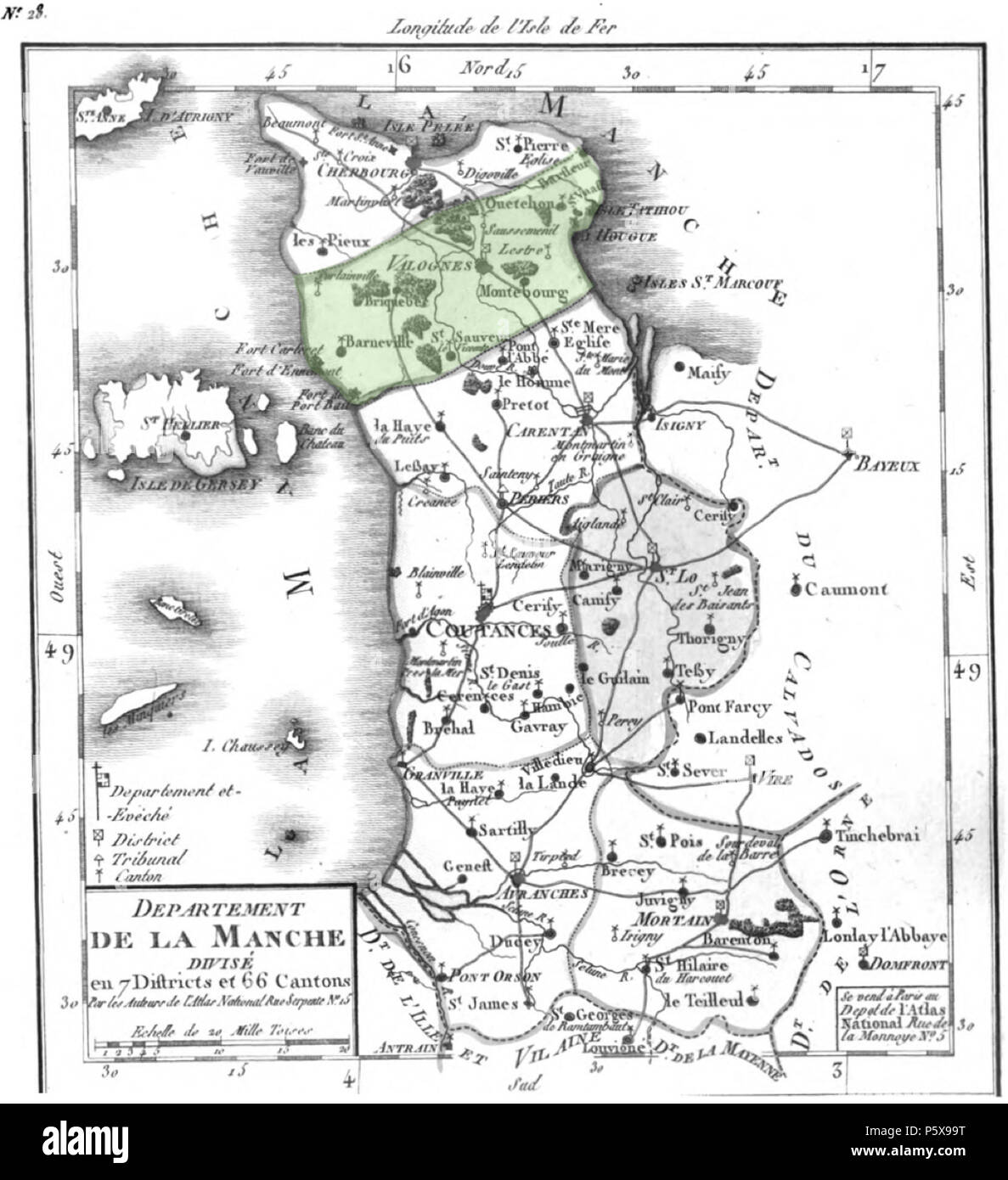 N/A. Français : Localisation du district de Valognes sur une carte de ...
