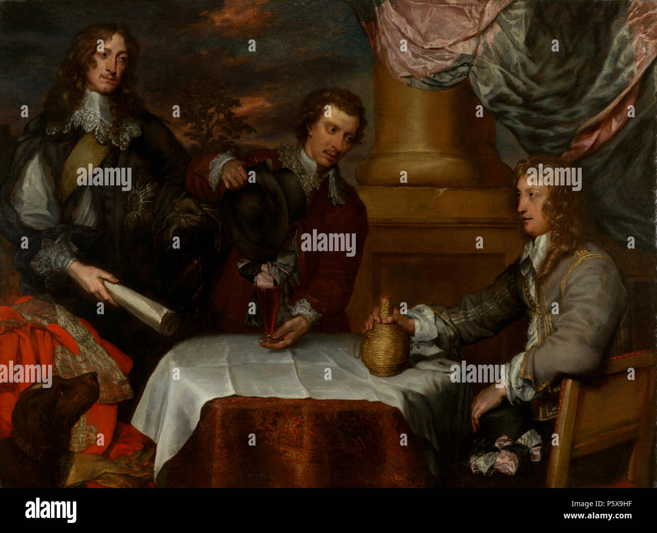 N/A. English: Group Portrait of Prince Rupert, Colonel William Legge ...