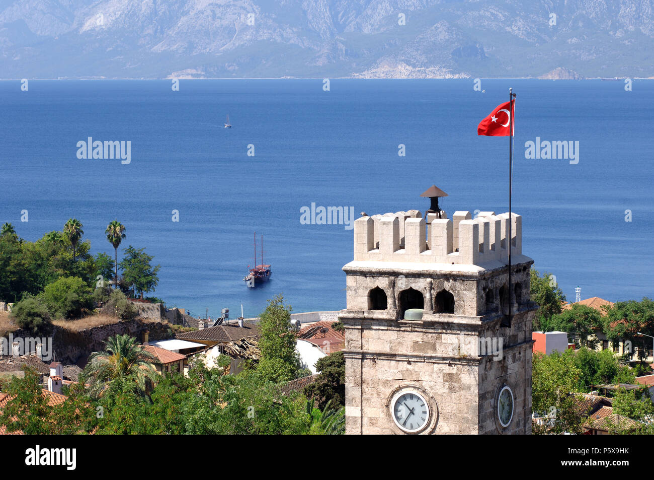an image of clock tower in Antalya Stock Photo - Alamy