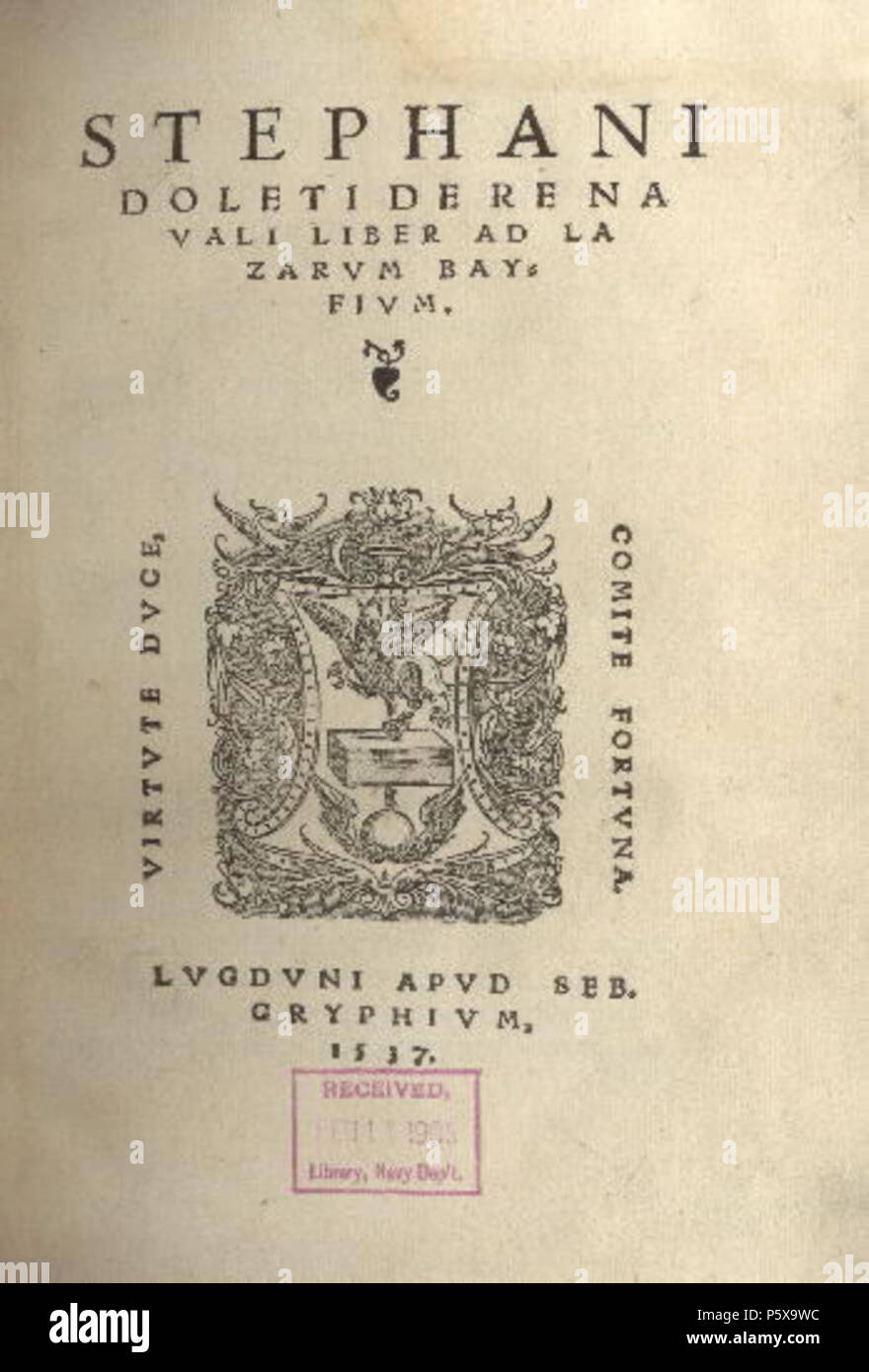 Etienne dolet hi-res stock photography and images - Alamy