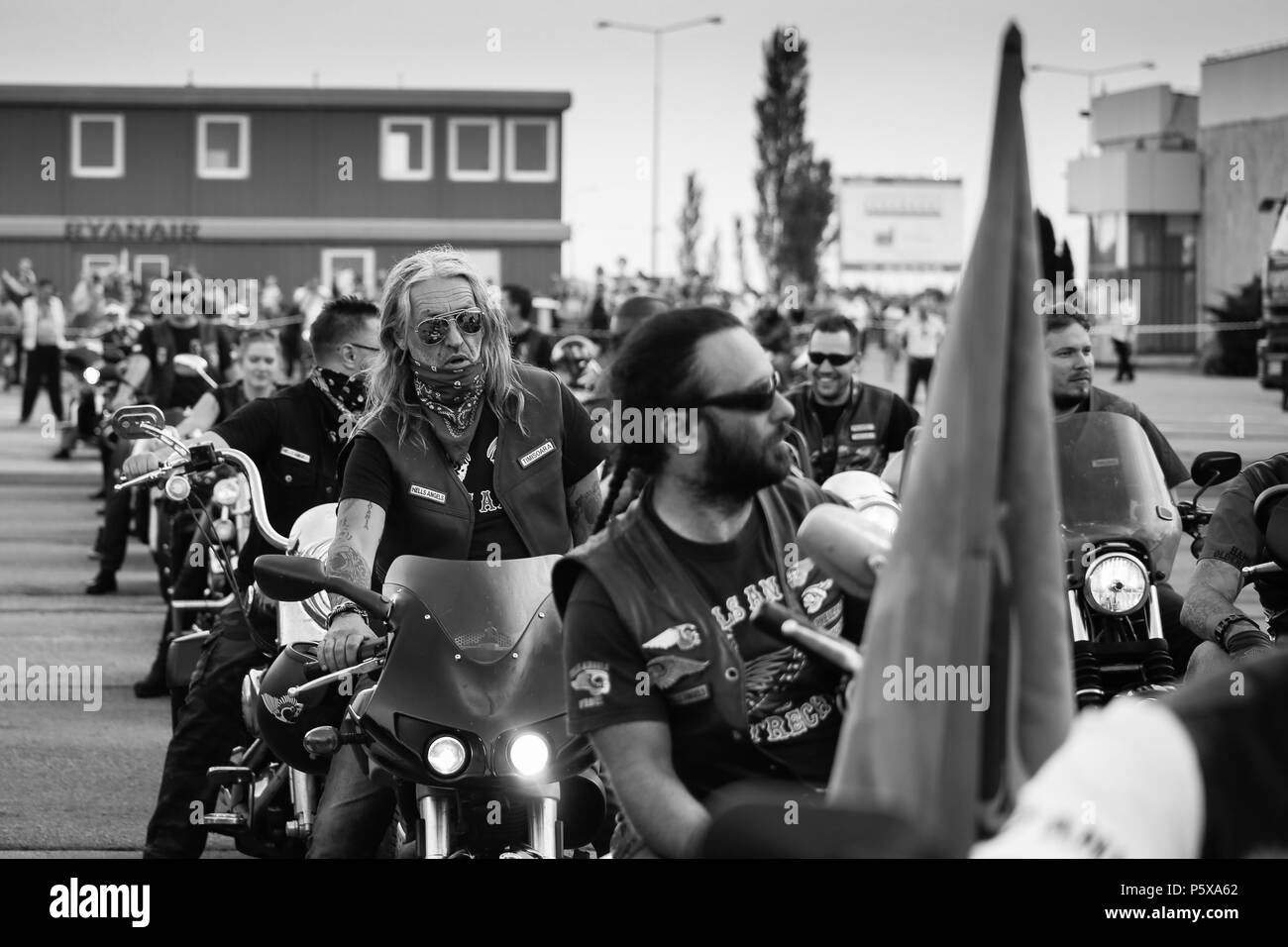 Biker rally Black and White Stock Photos & Images - Alamy