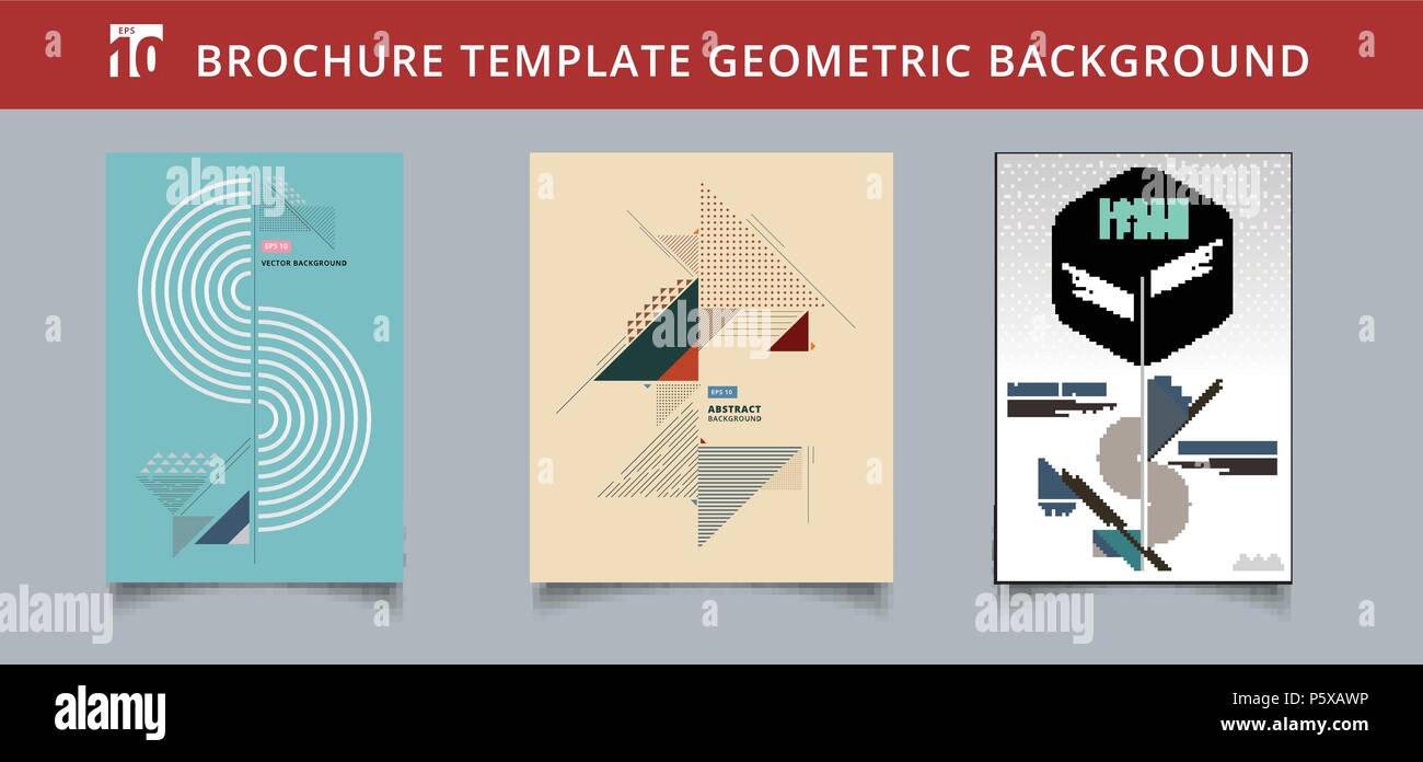 Set template geometric covers design. You can use for print, ad ...