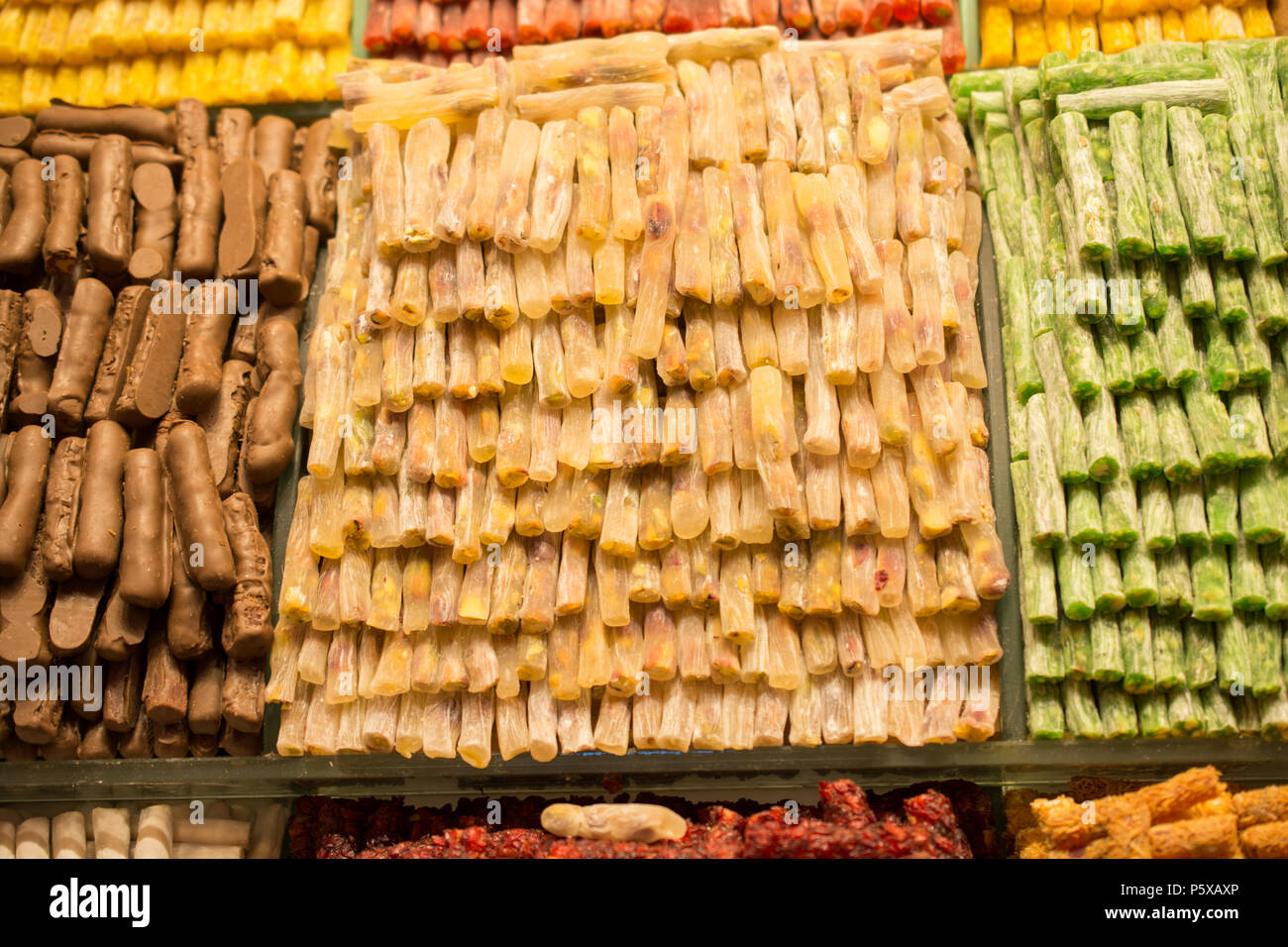 Load of traditional turkish delight lokum candy Stock Photo - Alamy