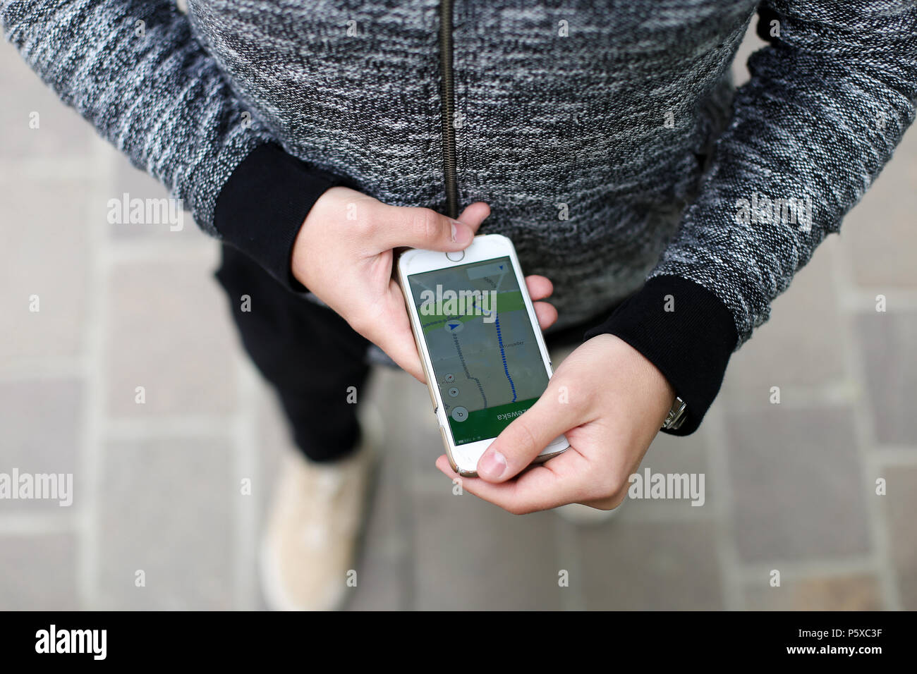 Male student hands using hi-res stock photography and images - Alamy