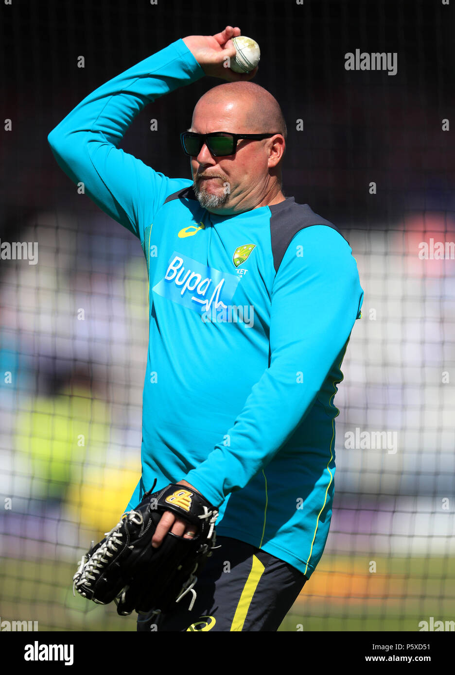 Australia's bowling coach David Saker Stock Photo - Alamy