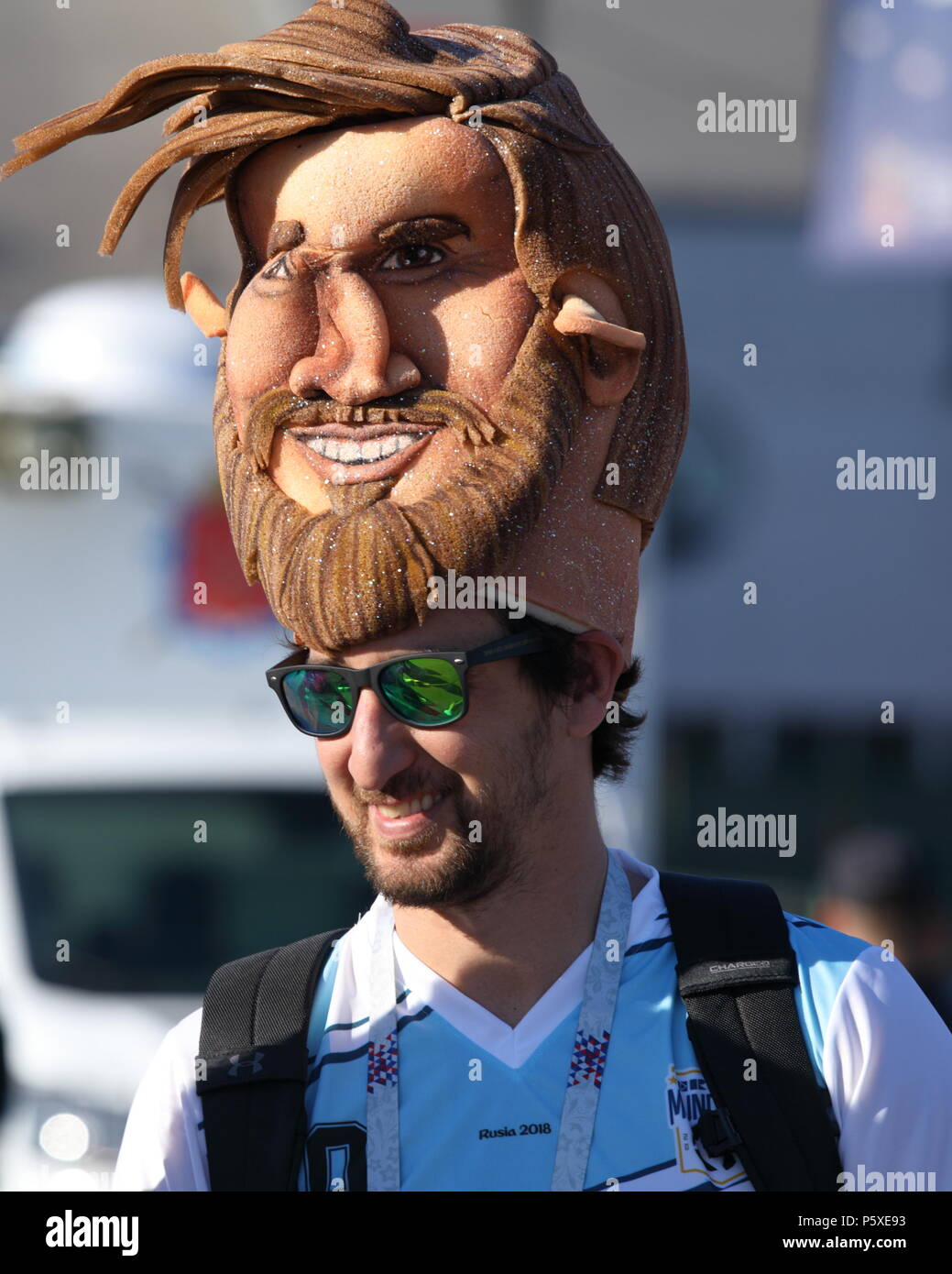 St. Petersburg, Russia - June 26, 2018: Argentinian football fan in ...
