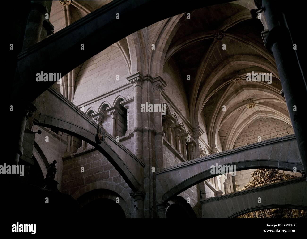 INTERIOR-CRUCERO GOTICO-S XIII-. Location: CATEDRAL, TUY, SPAIN Stock ...