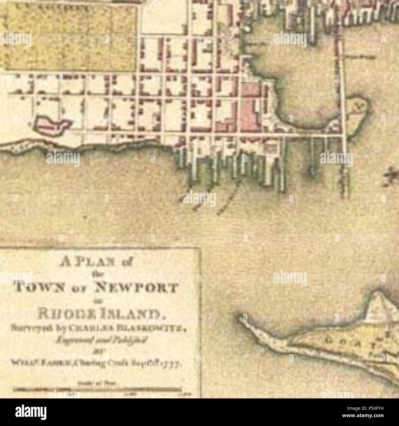 N/A. English: Map by Charles Blaskowitz. A Plan of the Town of Newport ...