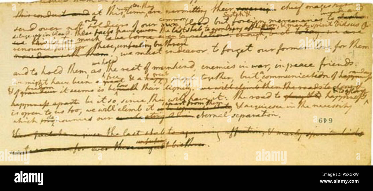 Declaration of independence draft hi-res stock photography and images ...