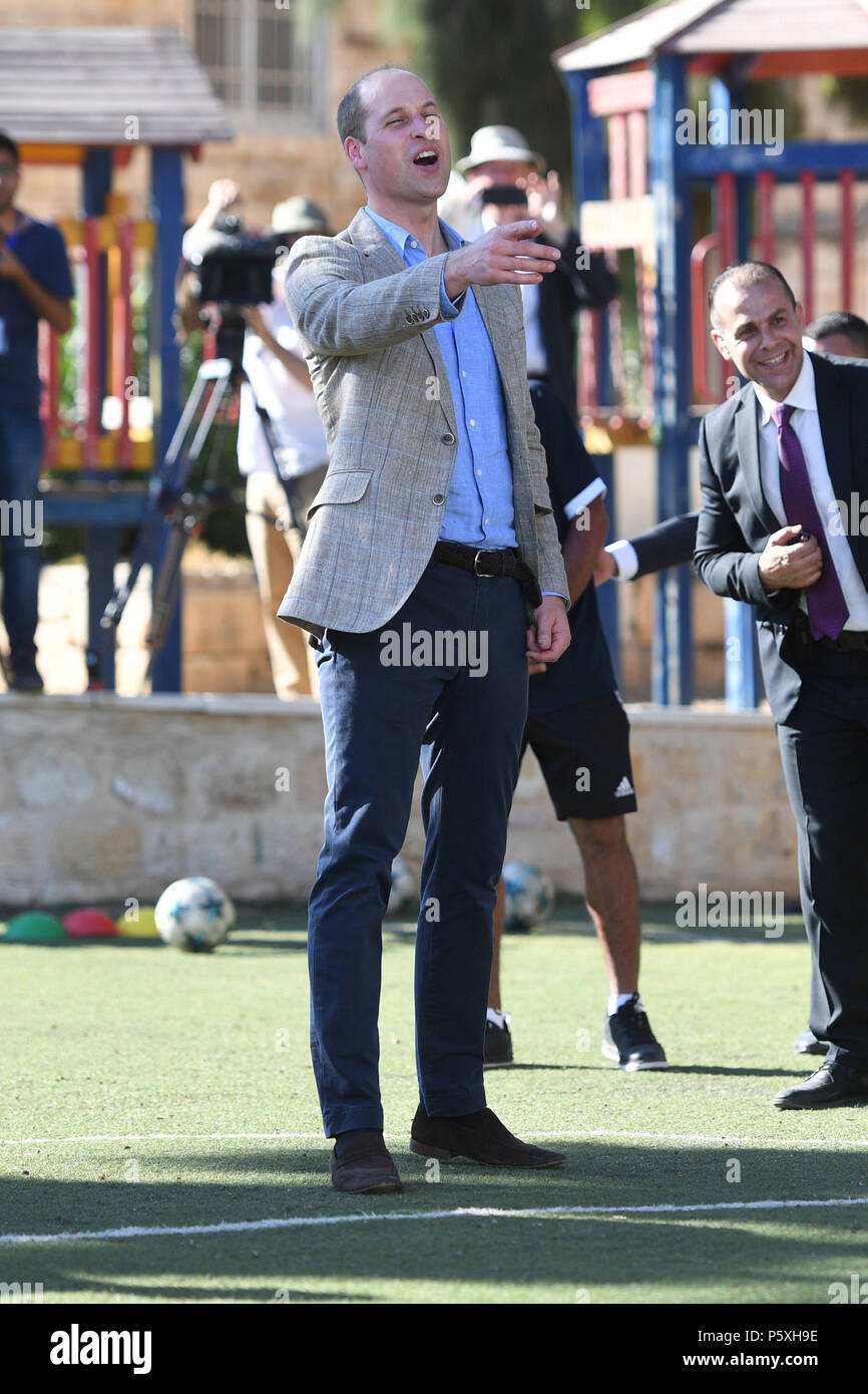 The Duke of Cambridge during a cultural engagement in Ramallah in the ...