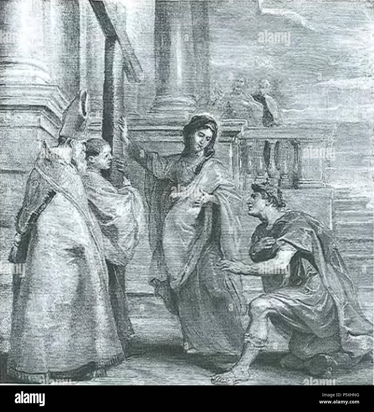 376 Constantine worshipping the True Cross Stock Photo - Alamy