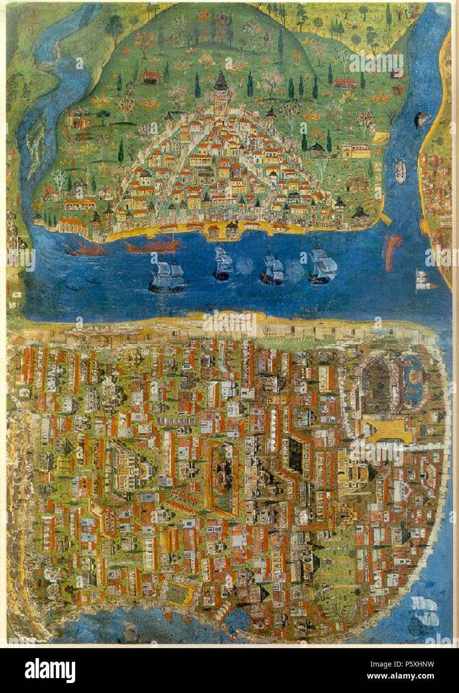 Constantinople map hi-res stock photography and images - Alamy