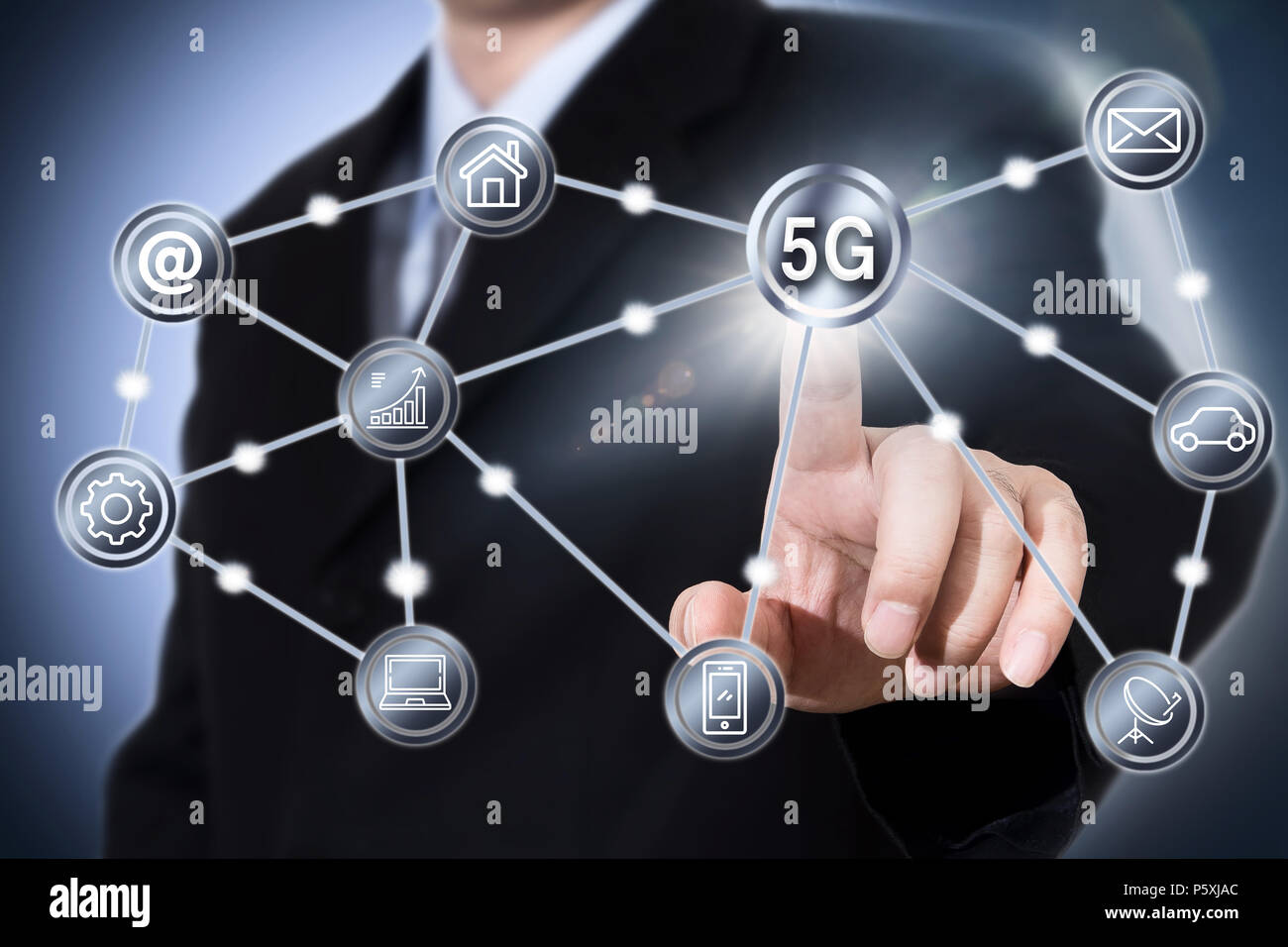 5G iot integration mobile telecommunication business IT web networking ...