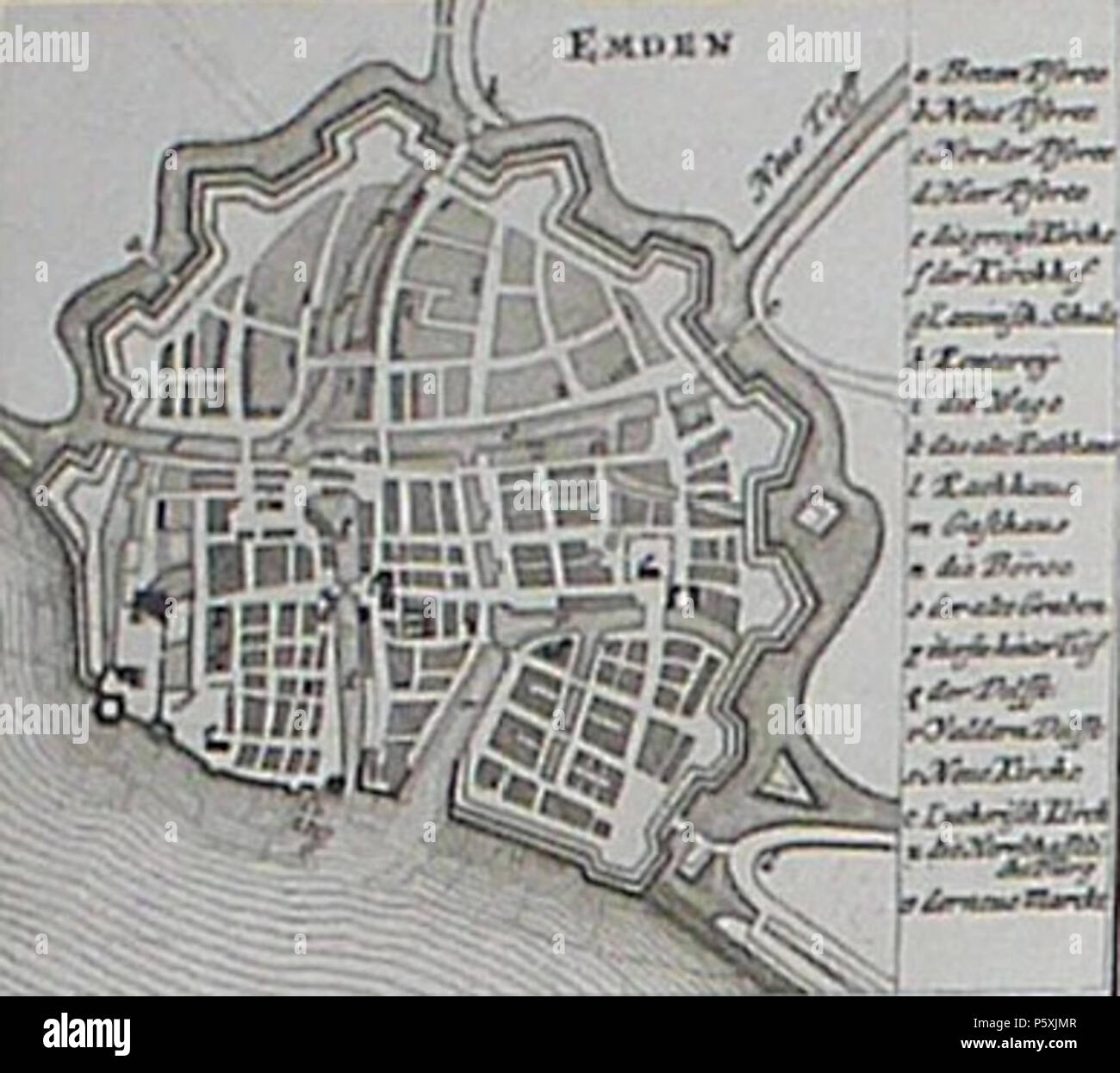N/A. Map of Emden 1730 . 1730. Ehrenreich Gerhard Coldewey 507 ...