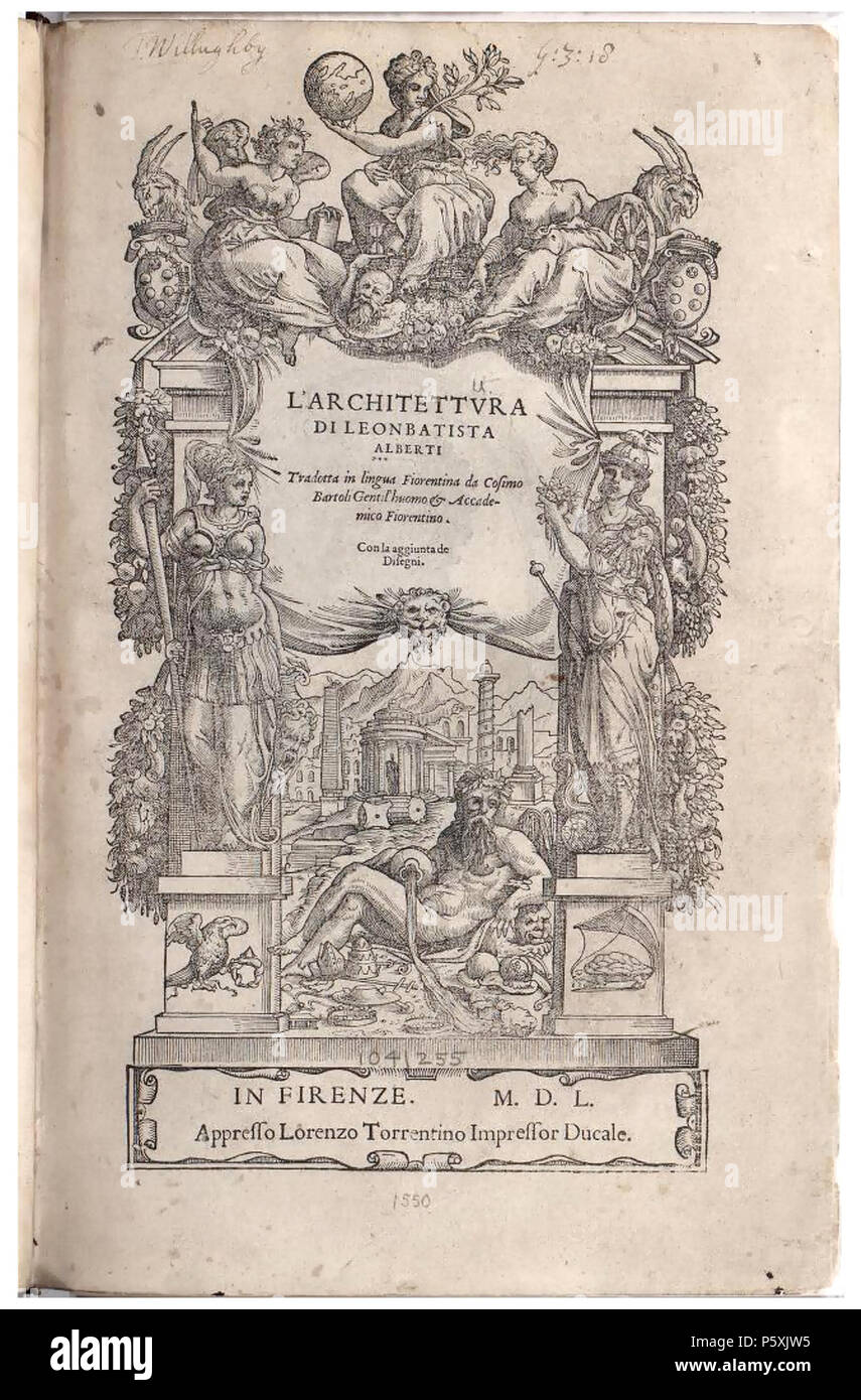 N/A. Português: Capa de De re aedificatoria, desenhada por Giorgio ...