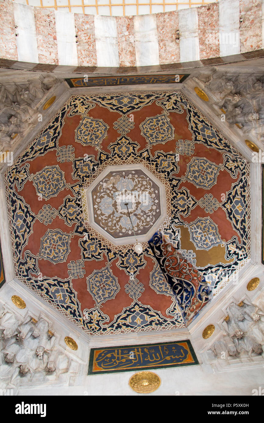 Inner view of dome in Ottoman architecture in, Istanbul, Turkey Stock ...
