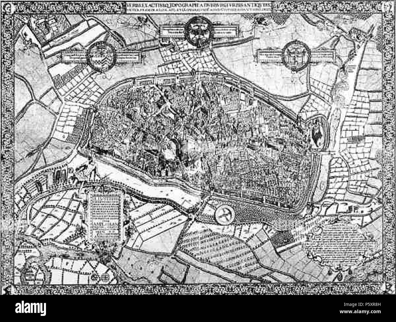 N/A. English: Map of Duisburg 1566 made by Johannes Corputius . 1566 ...